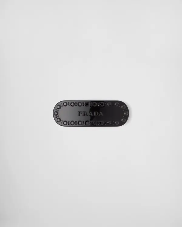 Prada Plex Hair Clip - Black