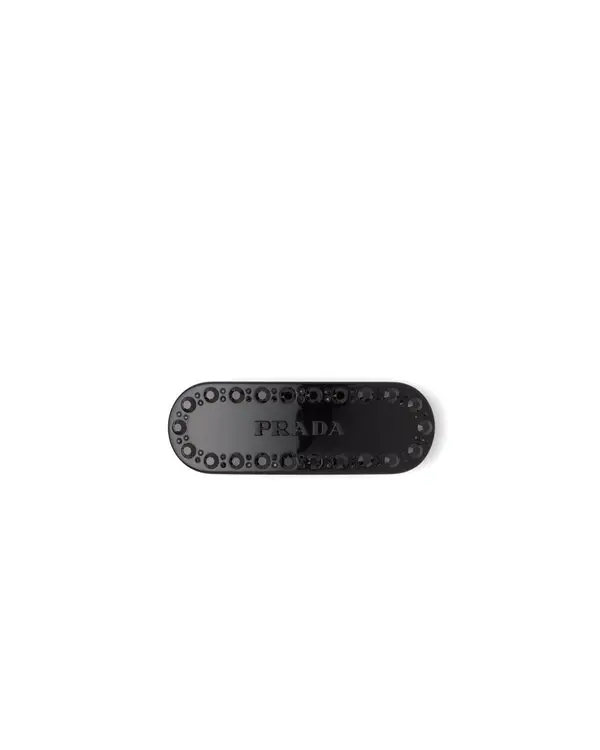 Prada Plex Hair Clip - Black