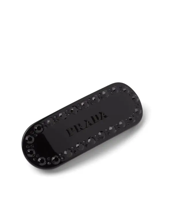 Prada Plex Hair Clip - Black