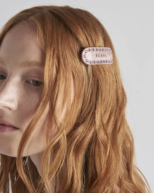 Prada Plex Hair Clip - Pink