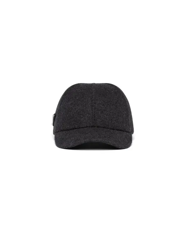 Prada Felt Baseball Cap - Grey