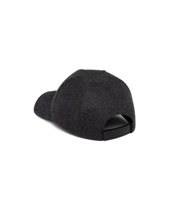 Prada Felt Baseball Cap - Grey