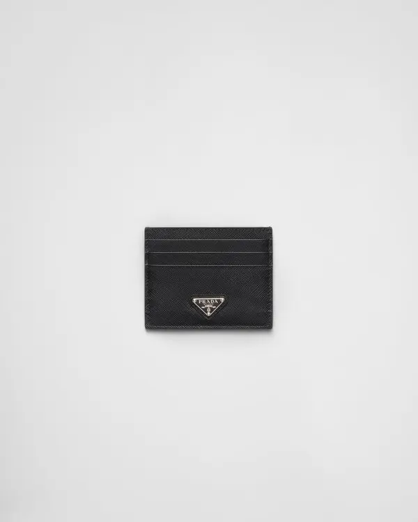 Prada Saffiano Leather Card Holder - Black