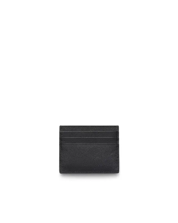 Prada Saffiano Leather Card Holder - Black