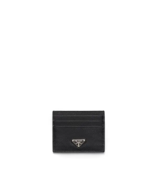 Prada Saffiano Leather Card Holder - Black