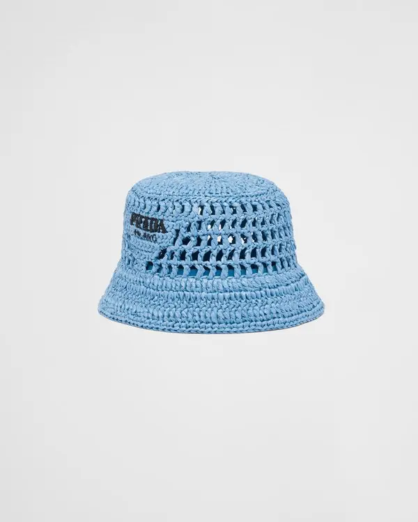 Prada Woven Fabric Bucket Hat - Light Blue | Editorialist display picture 2