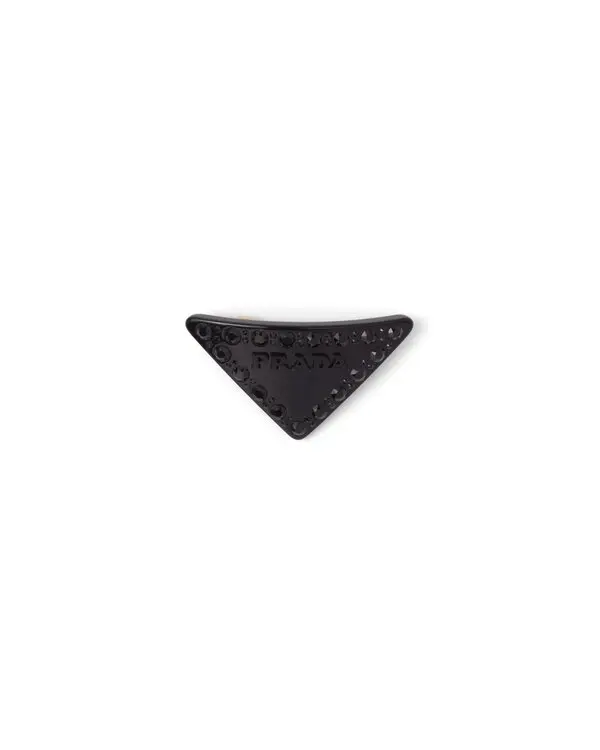 Prada Plexiglass Hair Clip - Black