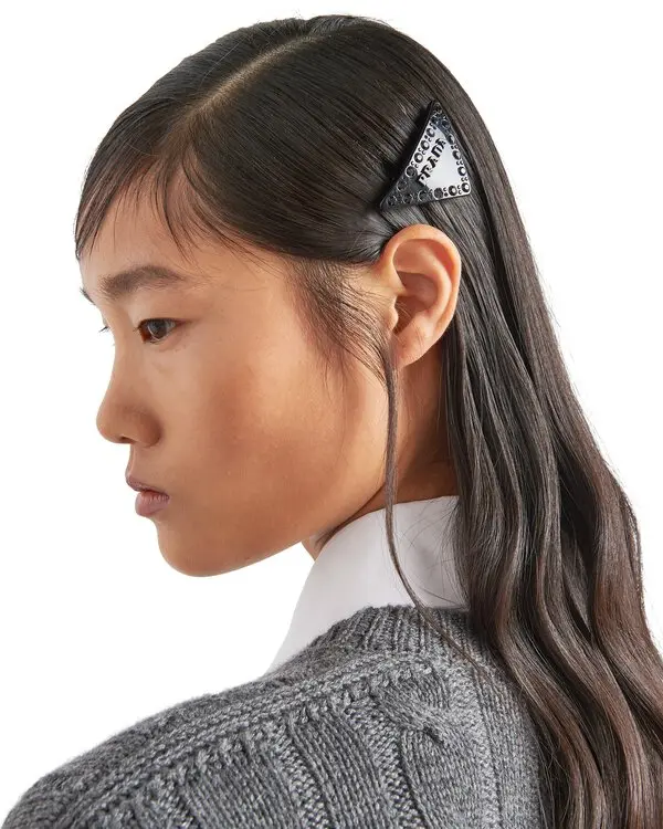Prada Plexiglass Hair Clip - Black