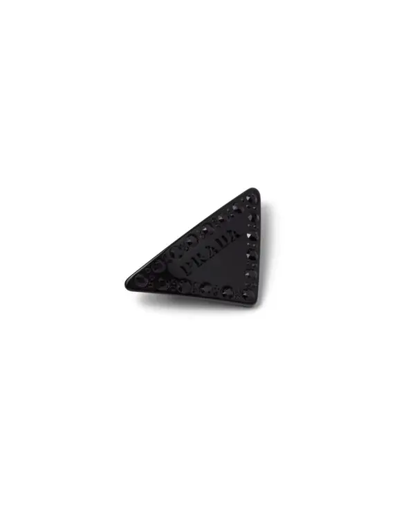 Prada Plexiglass Hair Clip - Black