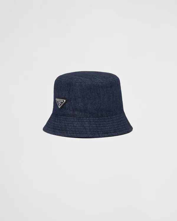 Prada Denim Bucket Hat - Navy