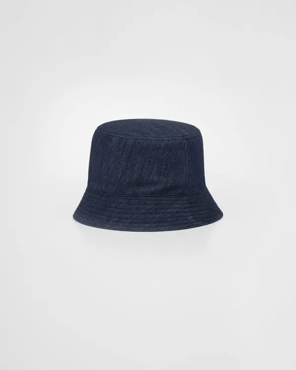 Prada Denim Bucket Hat - Navy