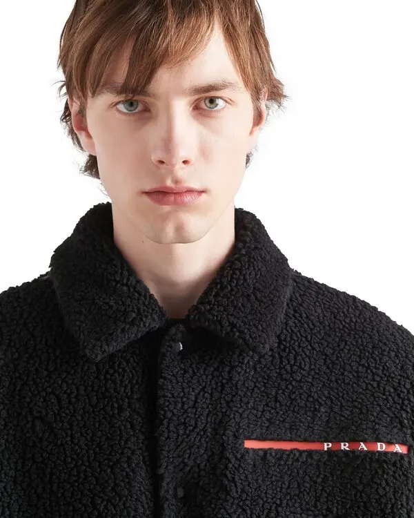 Prada Fleece Blouson Jacket - Black | Editorialist