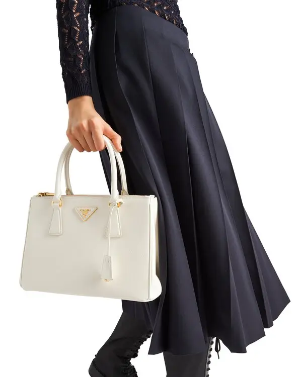 Prada Galleria Medium Saffiano Leather Bag - White