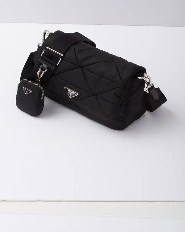 Prada Padded Re-nylon Shoulder Bag - Black