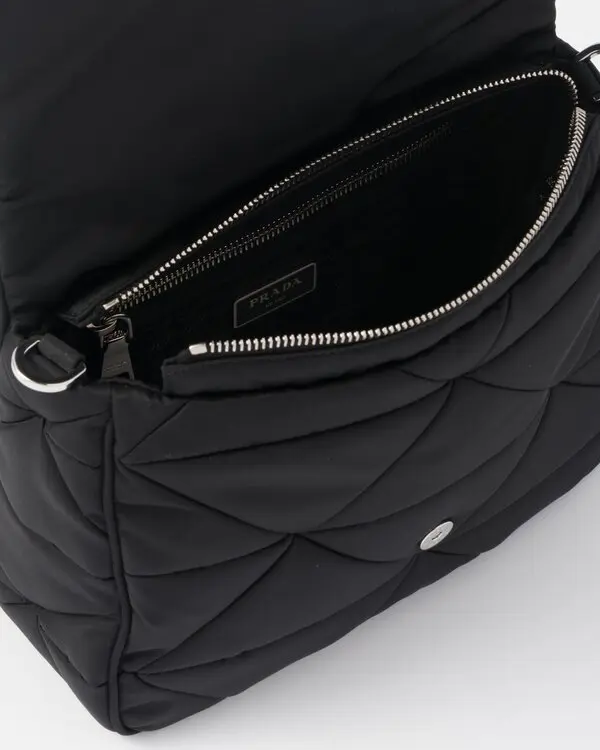 Prada Padded Re-nylon Shoulder Bag - Black