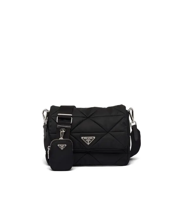 Prada Padded Re-nylon Shoulder Bag With Logo Detail