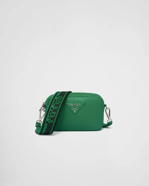 最安値挑戦中★PRADA★ナイロン クロスバック★GREEN Prada Small Leather Shoulder Bag - Green | Editorialist