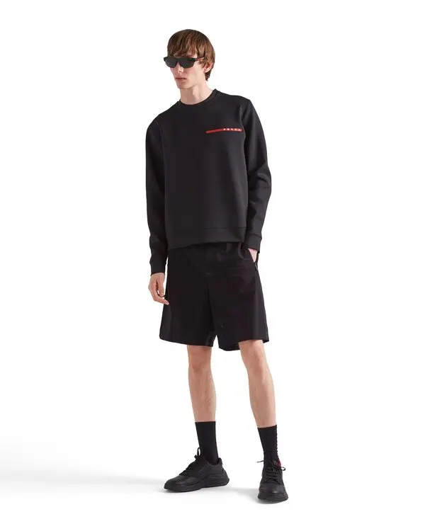 Prada Technical Fabric Sweatshirt - Black