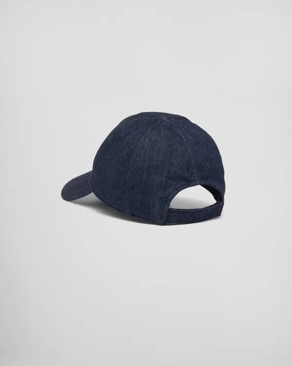Prada Denim Baseball Cap - Navy