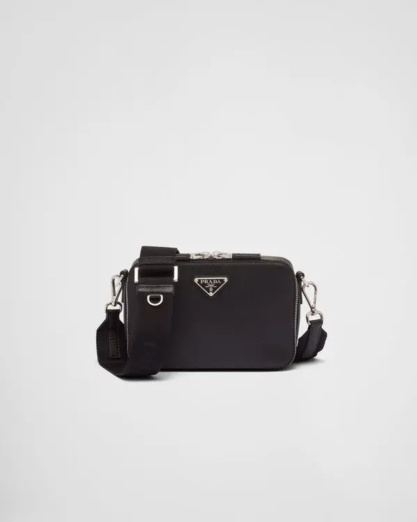 Prada Saffiano Leather Brique Bag - Black | Editorialist