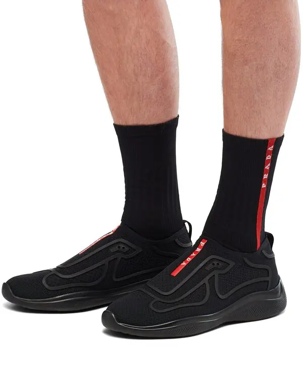 Prada Re-nylon Knit Socks - Black