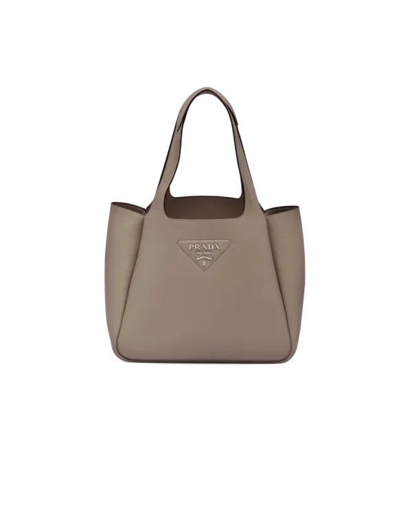 Prada Medium Leather Tote - Clay N