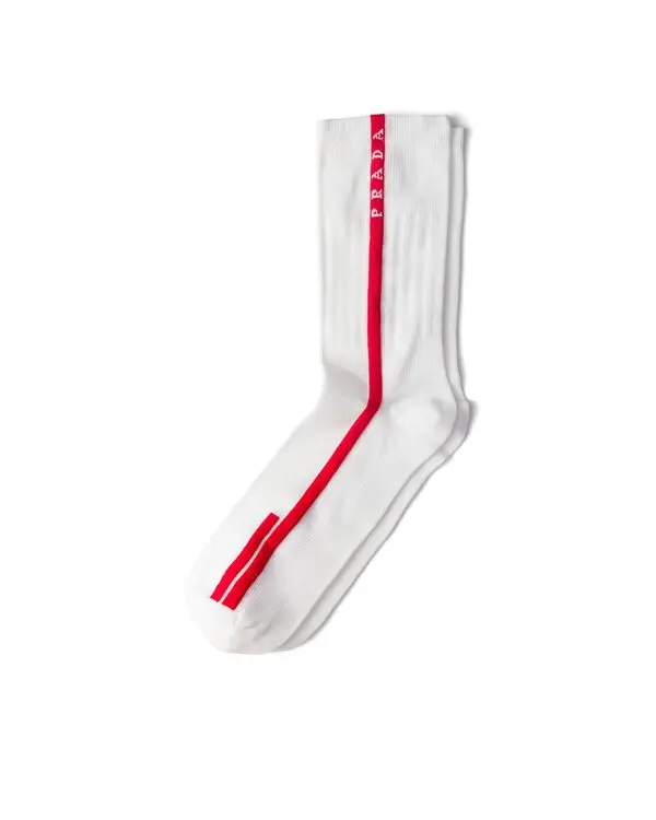 Prada Re-nylon Knit Socks - White