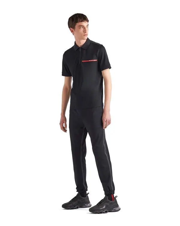 Prada Piqué Pants With Tape Seas