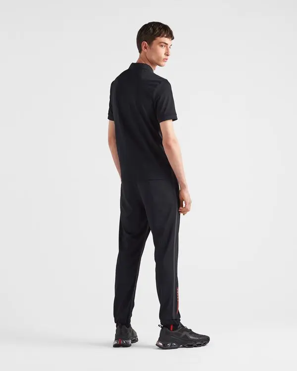 Prada Piqué Pants With Tape Seams