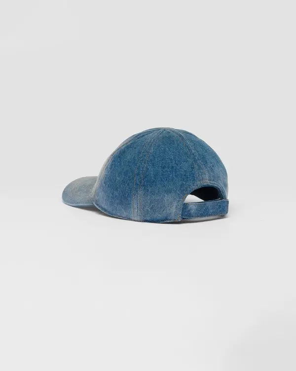 Prada Denim Baseball Cap - Light Blue