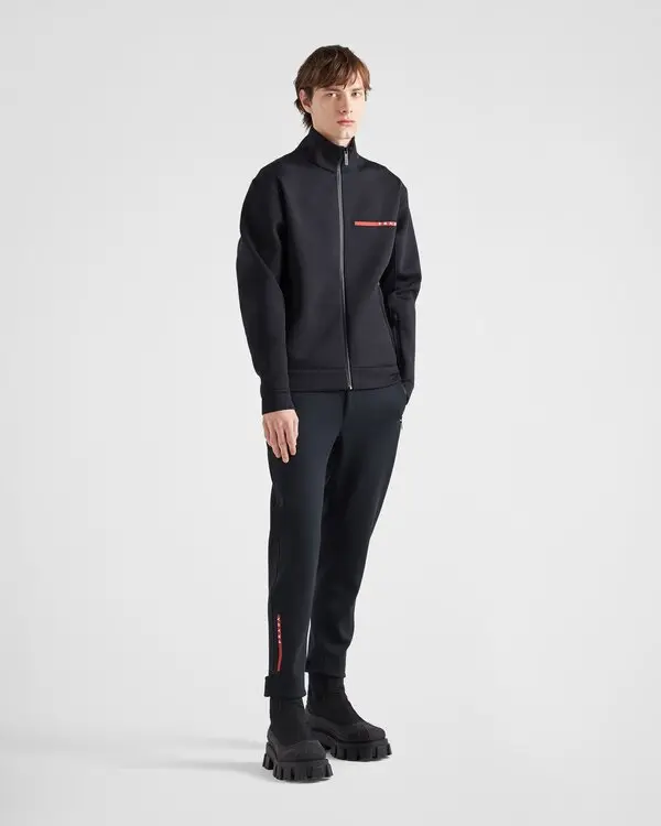 Prada Technical Fabric Hoodie Jacket