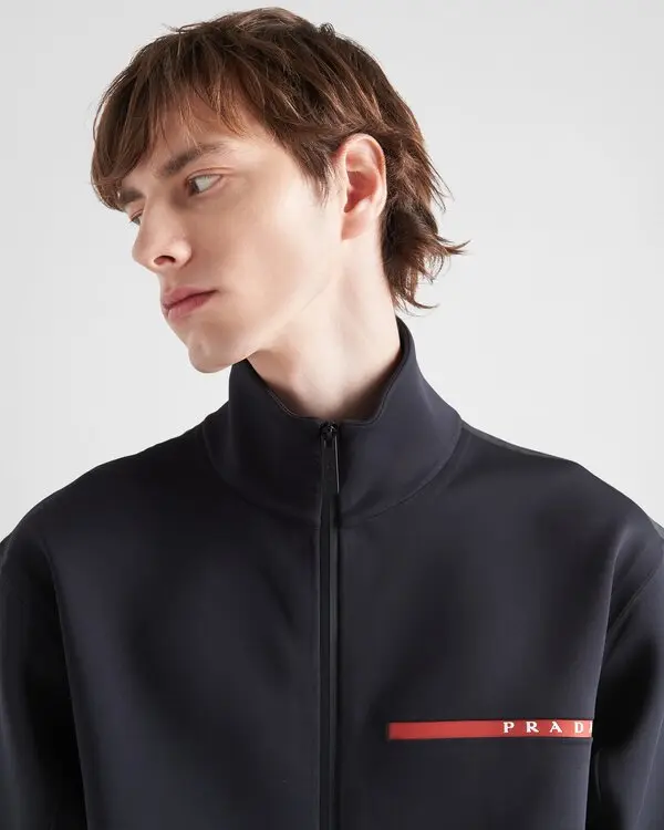 Prada Technical Fabric Hoodie Jacket