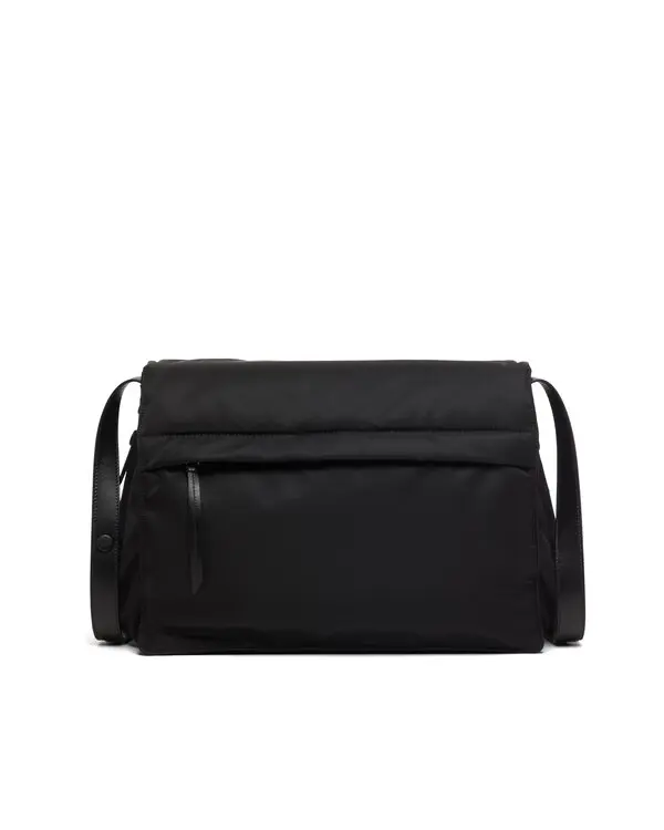 Prada Traveller Large Padded Re-nylon Shoulder Bag - Black