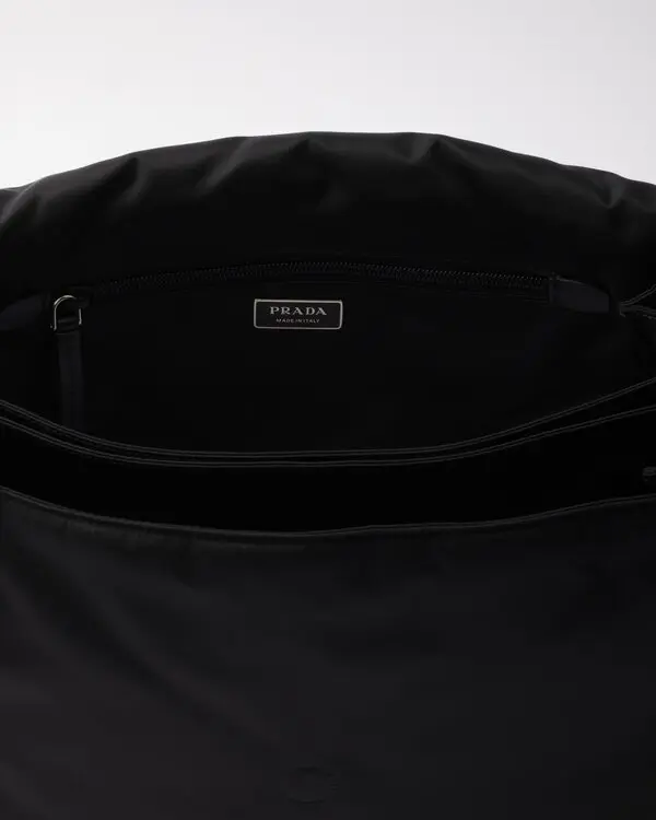 Prada Traveller Large Padded Re-nylon Shoulder Bag - Black