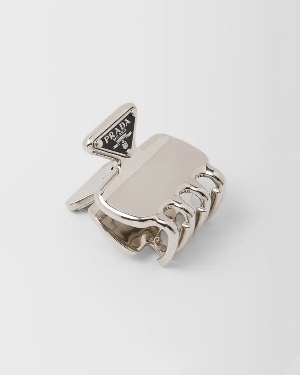Prada Metal Hair Clip - Gold/silver