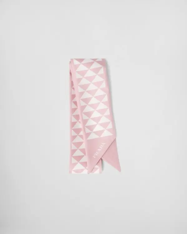 Prada Printed Silk Tie - Alabaster White/white