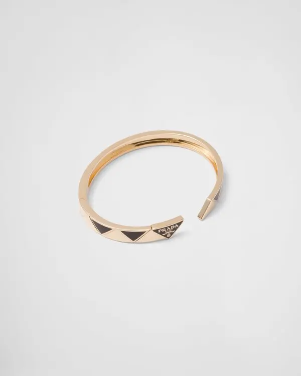 Prada Eternal Gold Bangle Bracelet - Gold/black