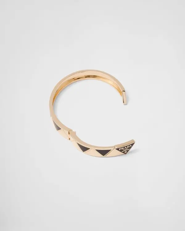 Prada Eternal Gold Bangle Bracelet - Gold/black