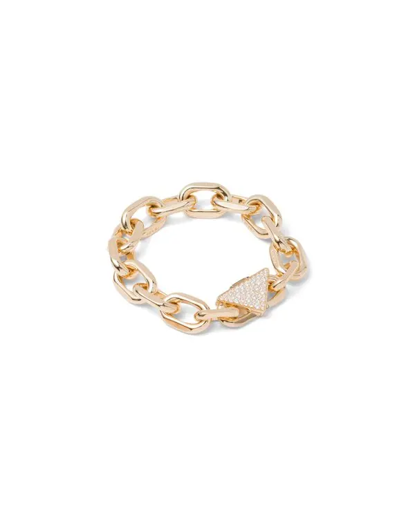 Prada Eternal Gold Chain Bracelet With Diamonds - Gold/silver