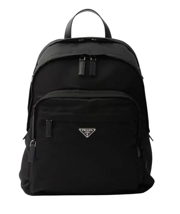 Prada Re-nylon And Saffiano Leather Backpack - Black