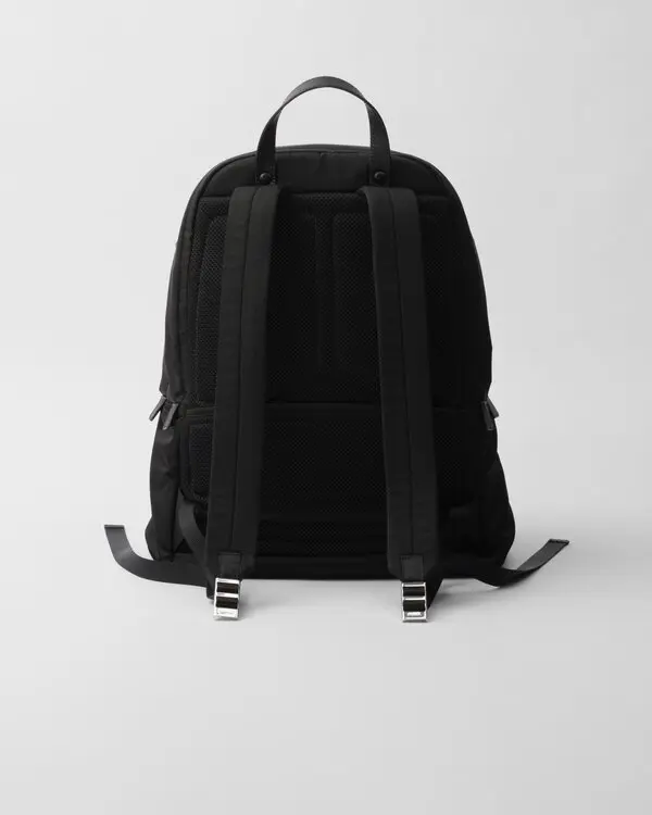 Prada Re-nylon And Saffiano Leather Backpack - Black