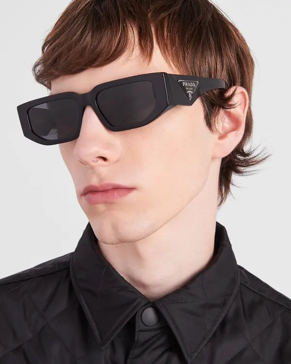 Prada Rectangle Sunglasses With Logo