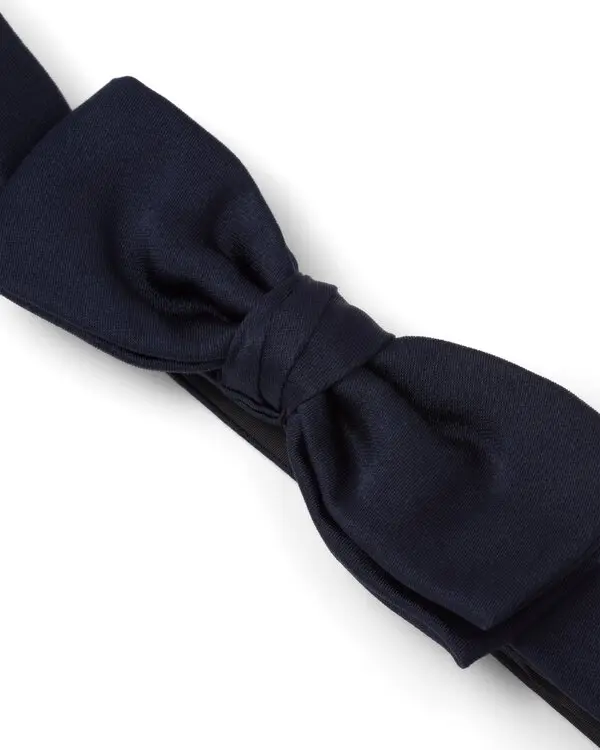 Prada Satin Bow Tie - Blue
