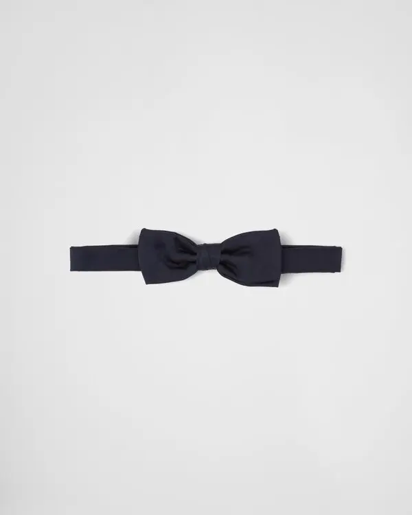 Prada Satin Bow Tie - Navy