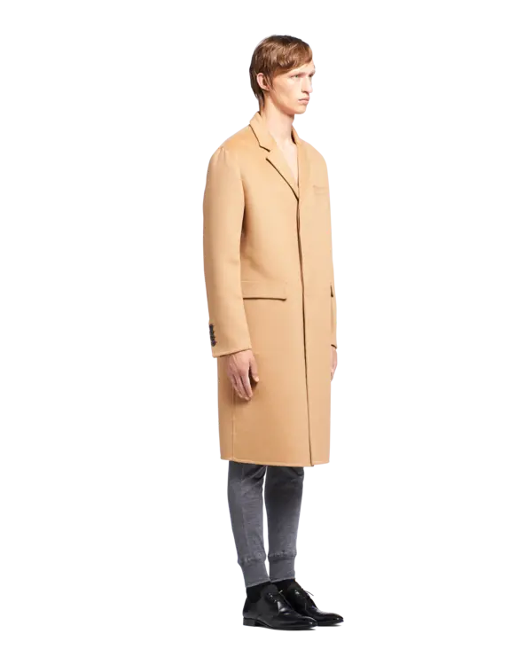 Prada Double Cashmere Overcoat - Camel Brown