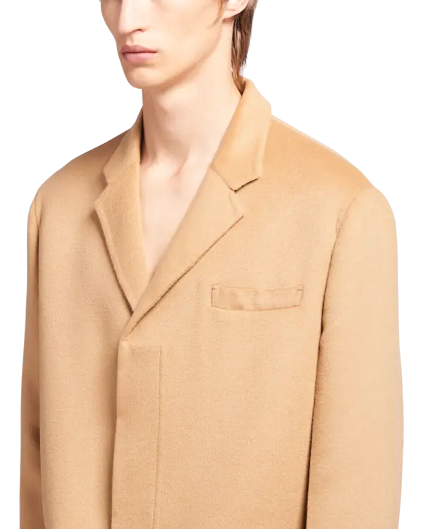 Prada Double Cashmere Overcoat - Camel Brown