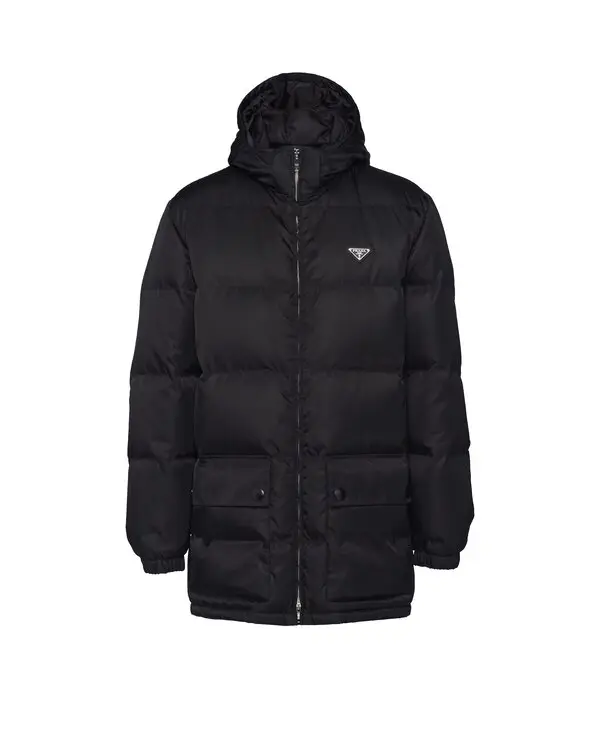 Prada Long Re-nylon Down Jacket