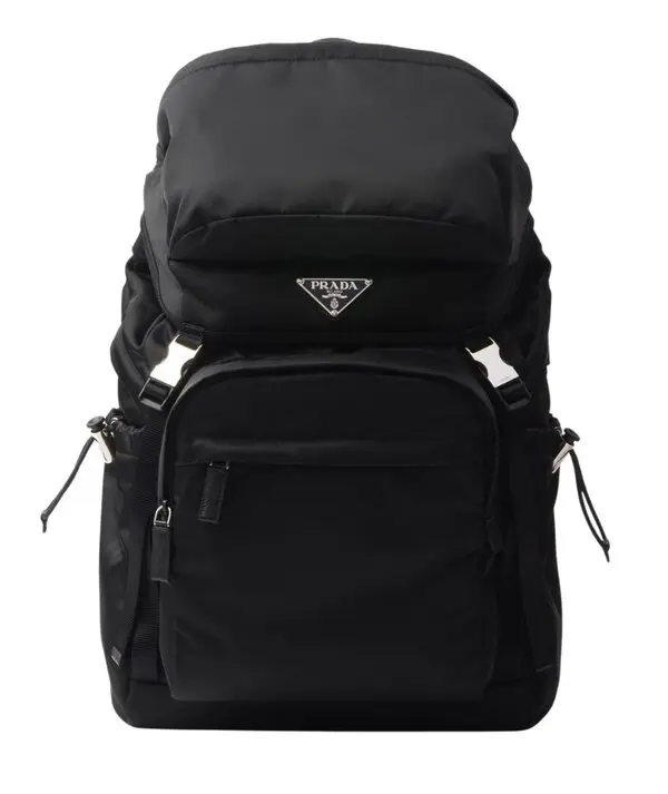 Prada Re-nylon And Saffiano Leather Backpack - Black