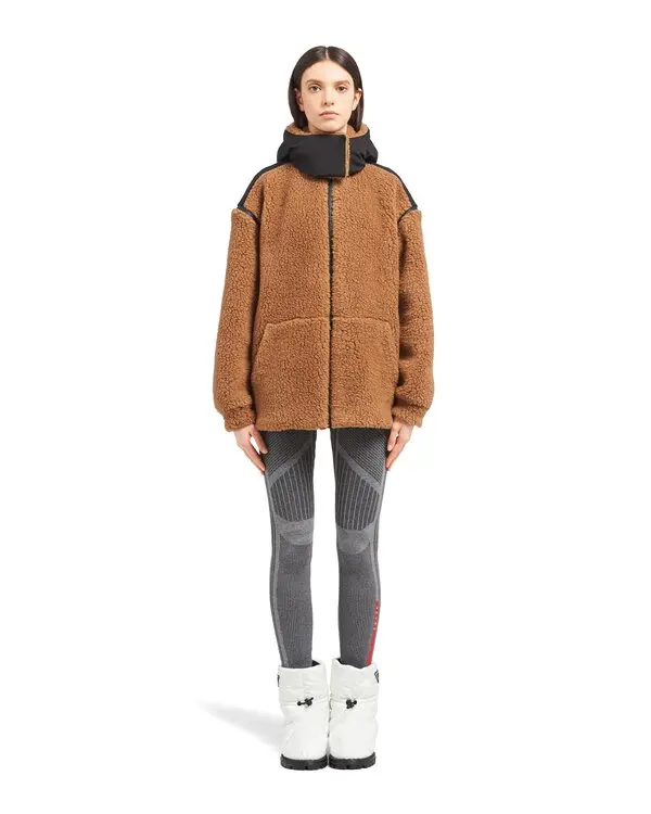 Prada Double Fleece And Recycled Technical Fabric Jacket