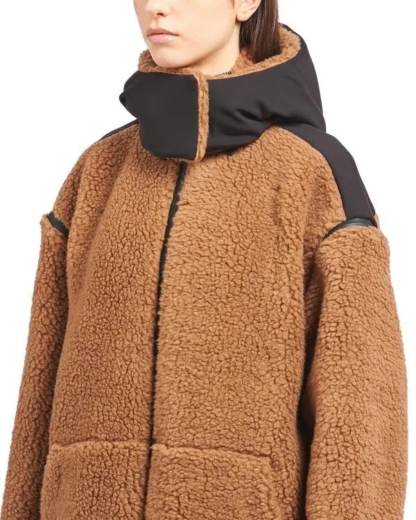 Prada Double Fleece And Recycled Technical Fabric Jacket